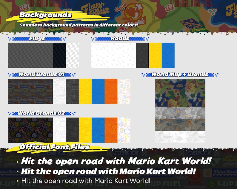 Mario Kart World Ultimate Bundle / MKW / DIY Gifts / Illustrator ...