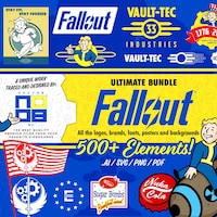 Fallout Printable Stickers Digital Decals for Post Apocalyptic ...