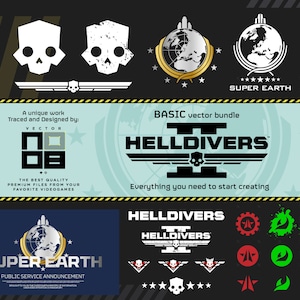 Helldivers II Basic Vector Bundle Digital Files / DIY Helldivers Gifts ...