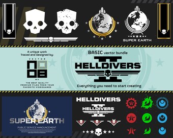 Helldivers II Ultimate Vector Bundle Digital Files / DIY Helldivers Gifts and Merchandise ...