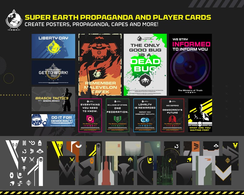 Helldivers II Ultimate Vector Bundle Digital Files / DIY Helldivers ...