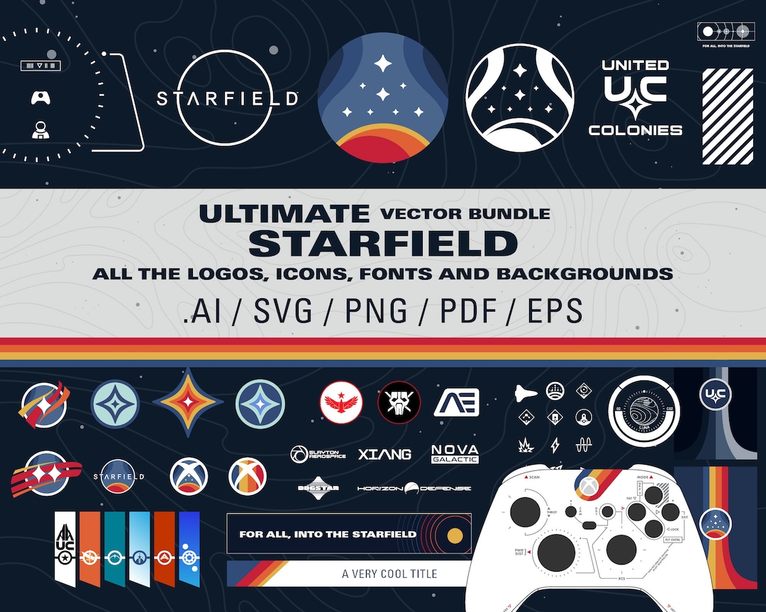 Starfield Ultimate Vector Bundle Digital Files / DIY Starfield Gifts ...