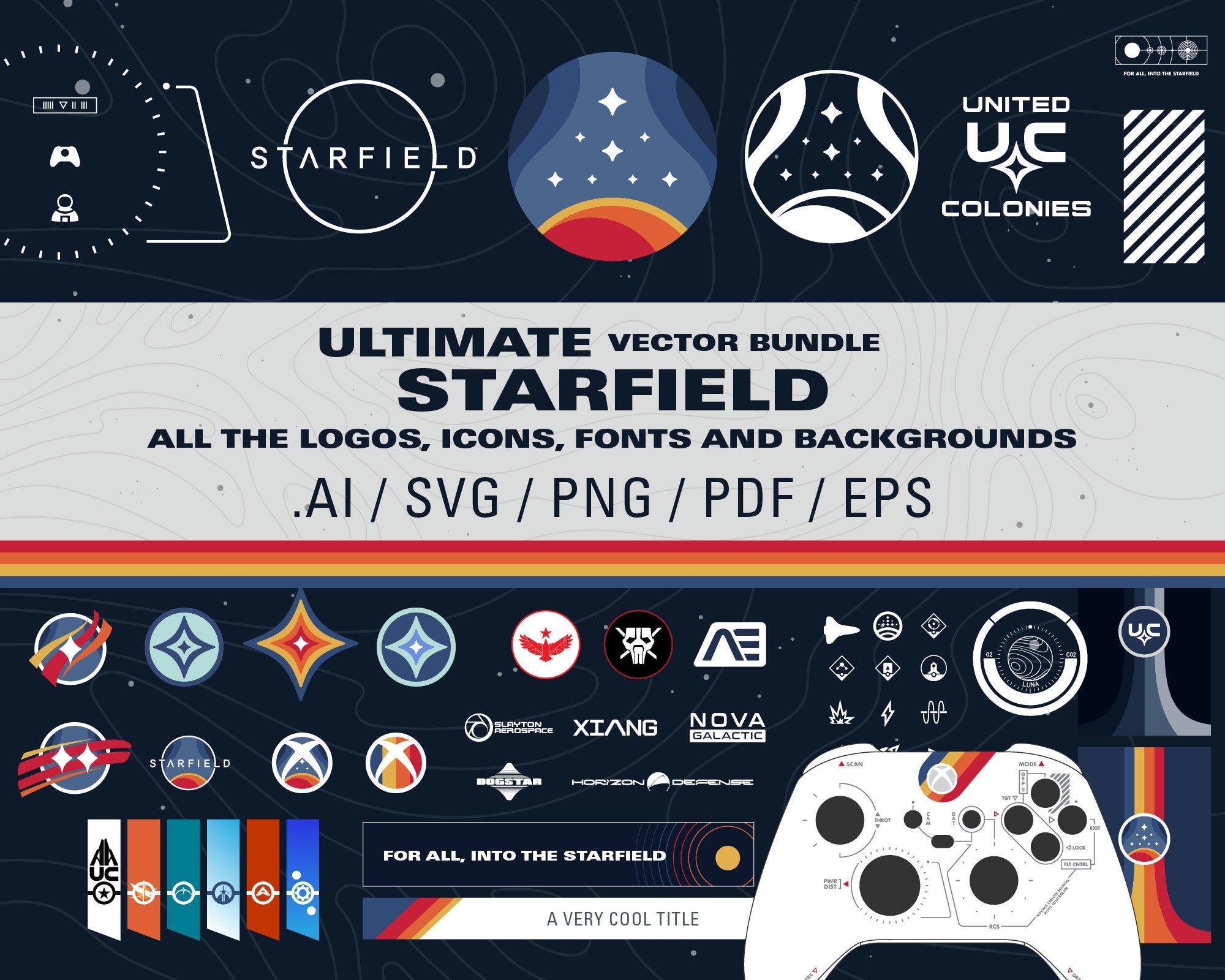 Starfield Ultimate Vector Bundle Digital Files / DIY starfield - Etsy ...