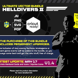 Helldivers II Ultimate Vector Bundle Digital Files / DIY Helldivers Gifts and Merchandise ...