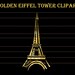 Golden Eiffel Tower Clipart, Romantic Eiffel Tower Instant Download ...