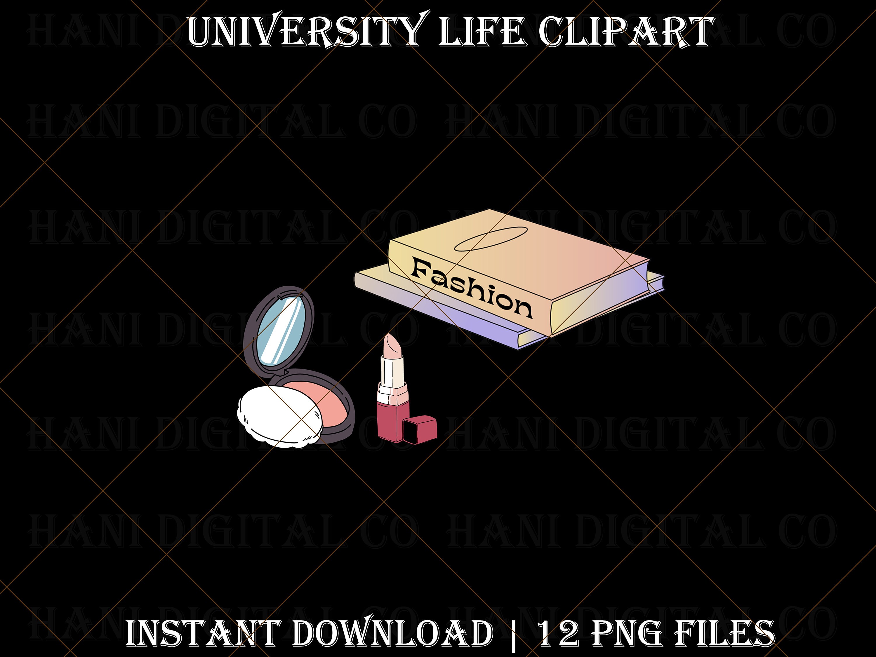 University Clipart, Uni Life Clipart, Uni Student Clipart, University ...