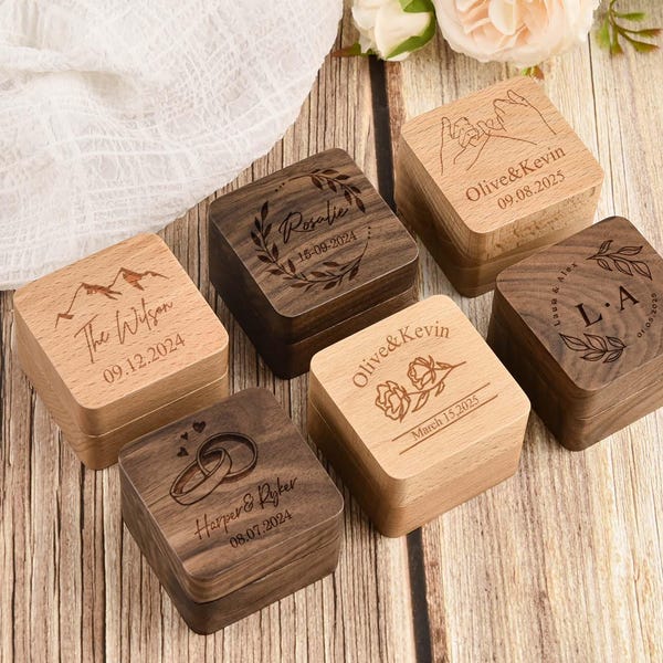 Custom Wood Ring Box - Etsy