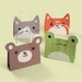 8 Pcs Animal Party Favor Cute Goodie Bags Kraft Bags With Handles ...