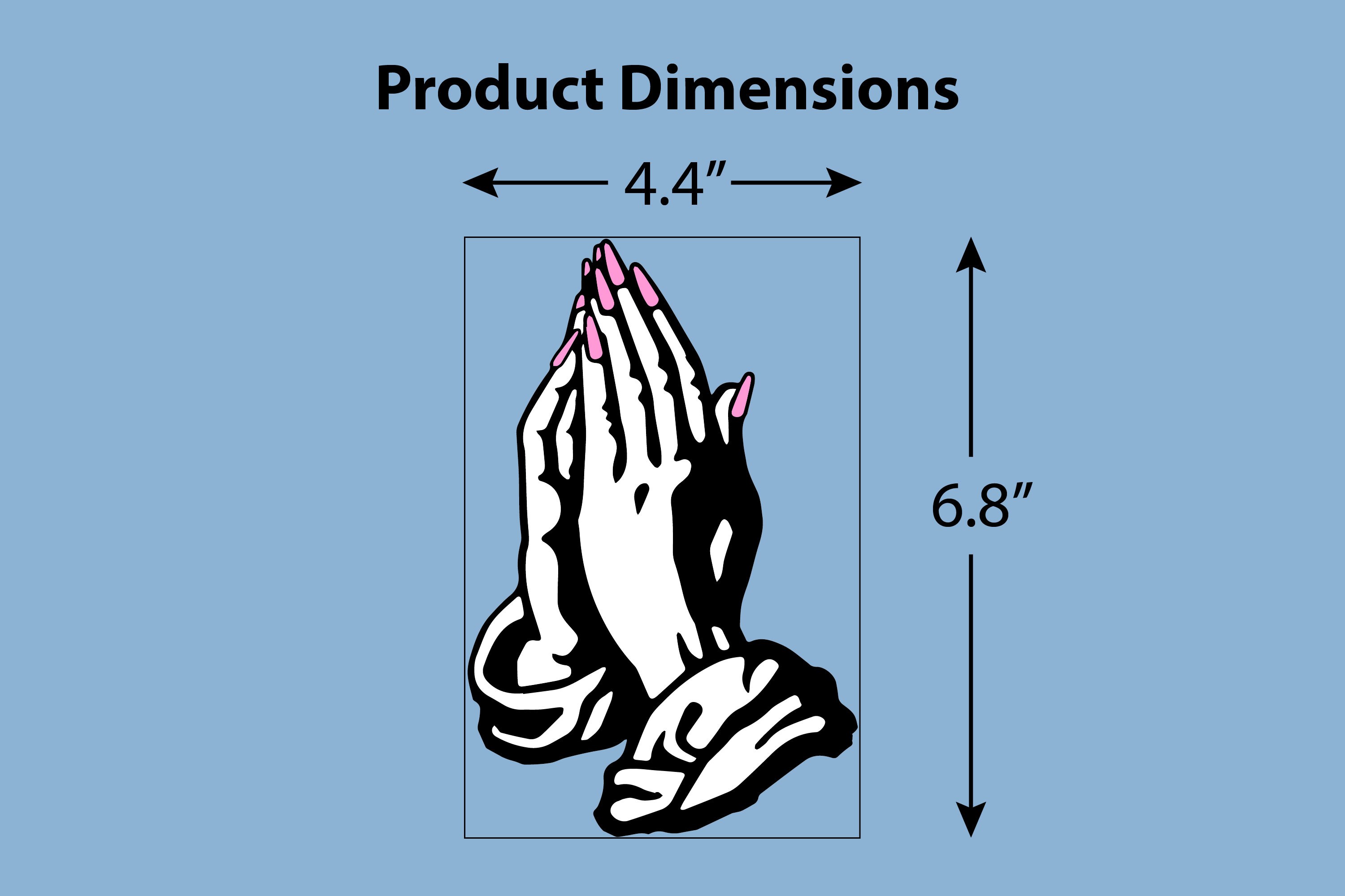 Praying Hands Vinyl Window Sticker - Etsy