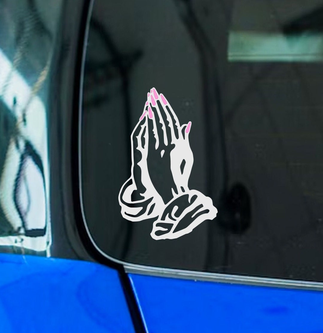 Praying Hands | Vinyl Window Sticker - Etsy