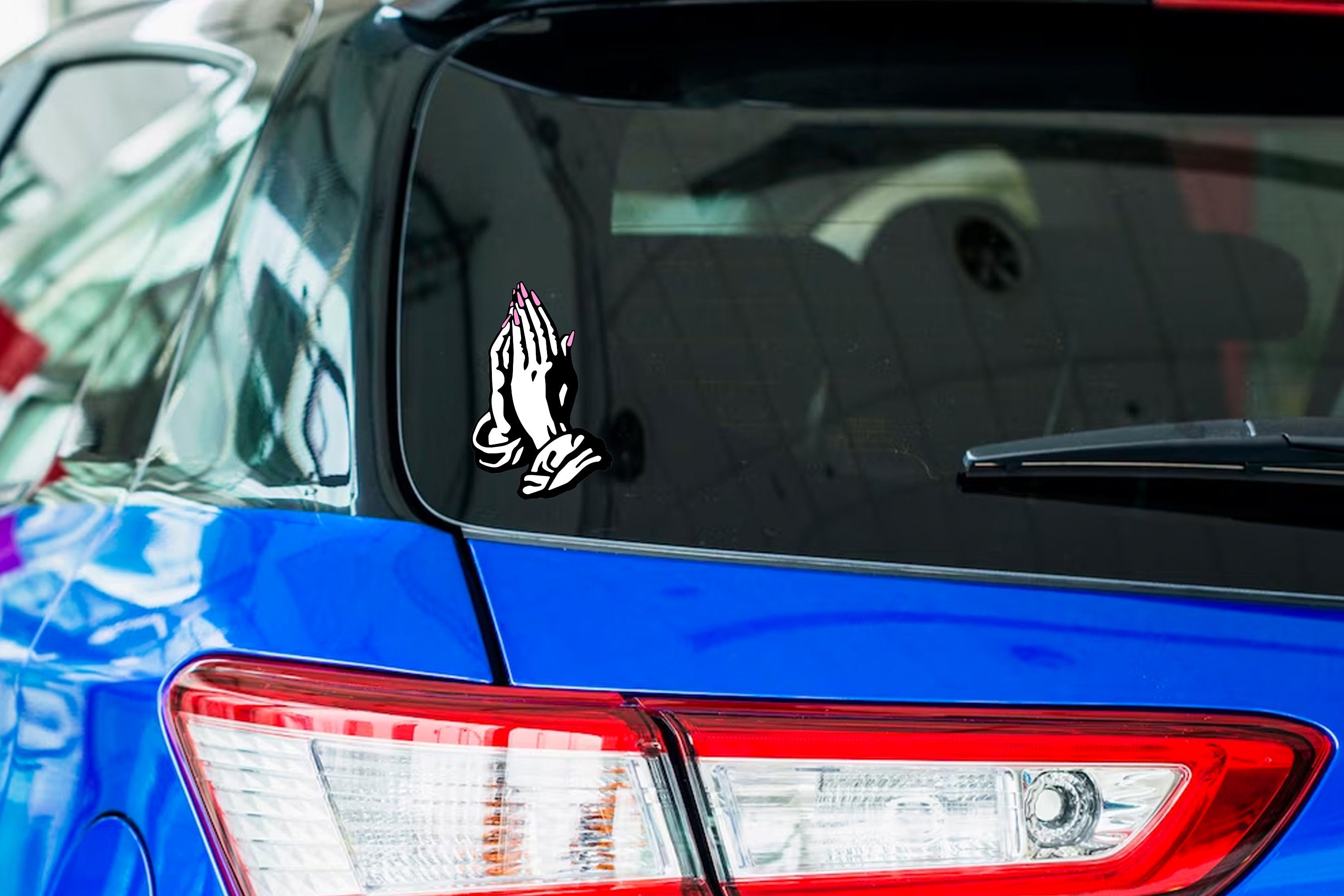 Praying Hands Vinyl Window Sticker - Etsy