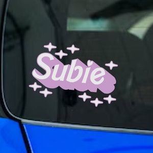 Subie Girl Subaru Car Vinyl Window Decal - Etsy