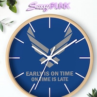 Air Force Vinyl Record Clock, Fighter Pilot Decor, Mens Office Wall Art ...