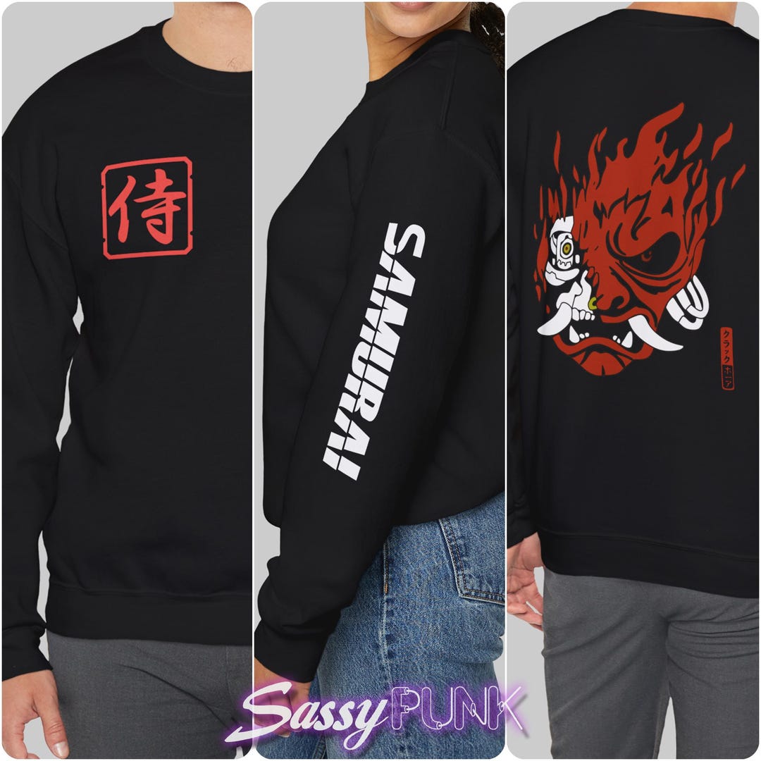 Samurai Cyberpunk 2077 Sweatshirt Sweater Rock Band Theme Gift for ...