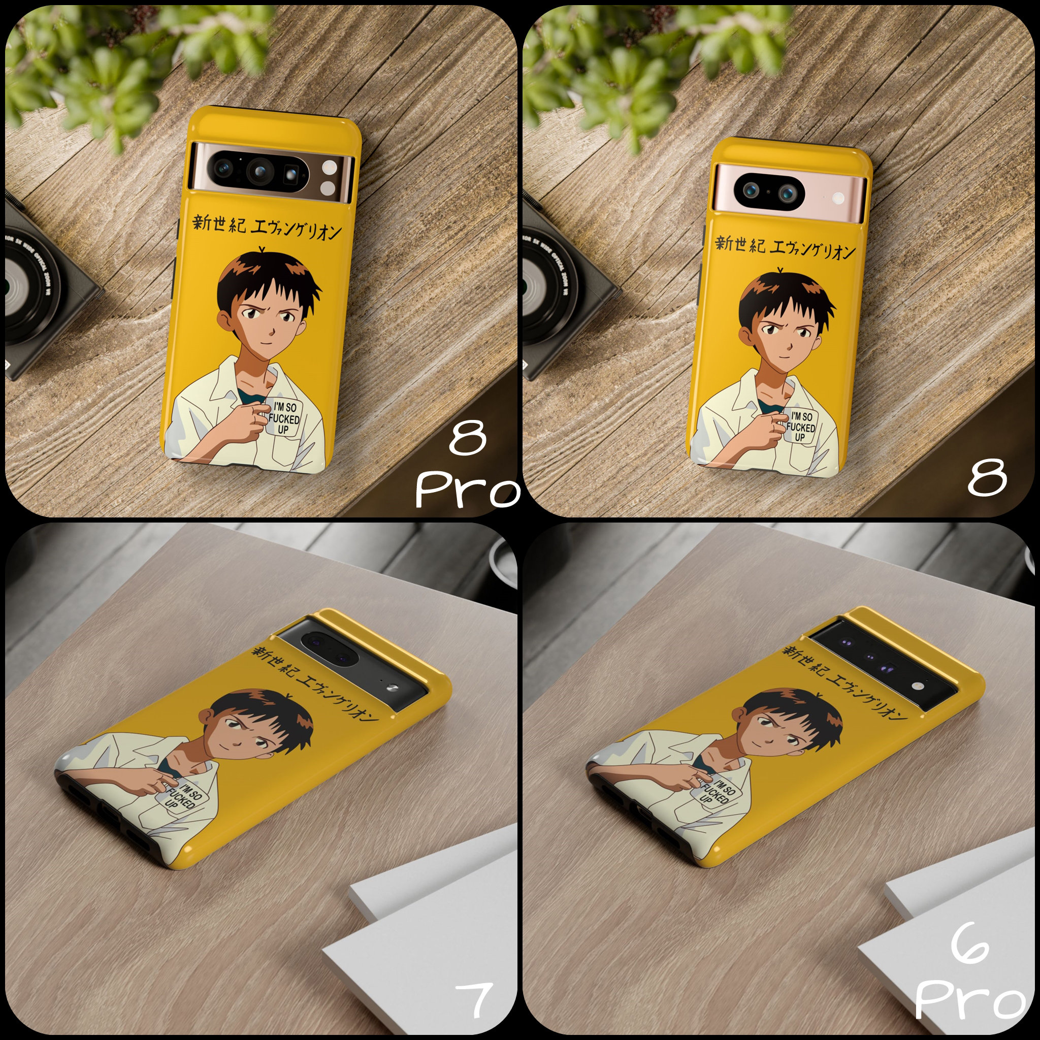 Neon Genesis Evangelion Shinji Phone Case Cover / iPhone Google Pixel ...