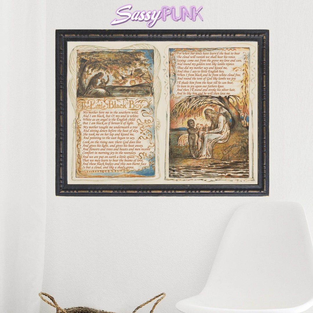 William Blake the Little Black Boy Satin Poster / Songs of Innocence ...