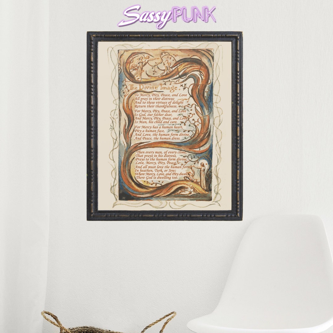William Blake the Divine Image Satin Poster / Songs of Innocence and ...