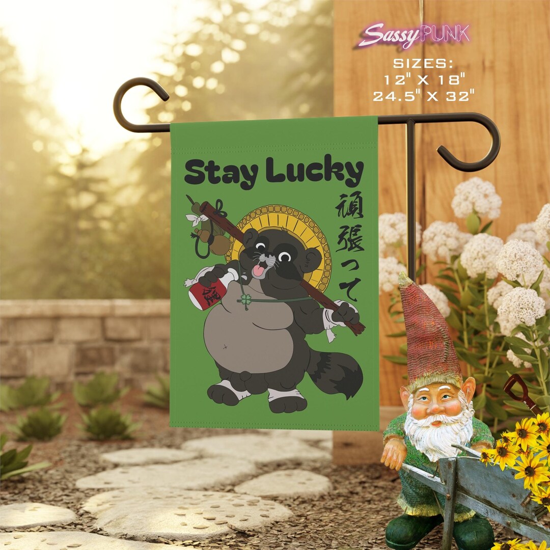 Good Luck Stay Lucky Tanuki Japan Racoon Dog Luck Charm Fortune ...