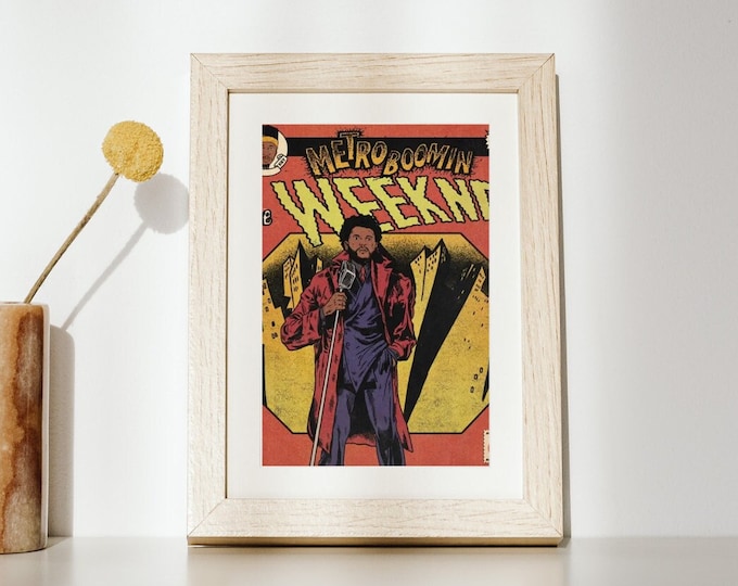The Weeknd Comic Poster | the Weeknd | Pop | Canvas Print | Music ...