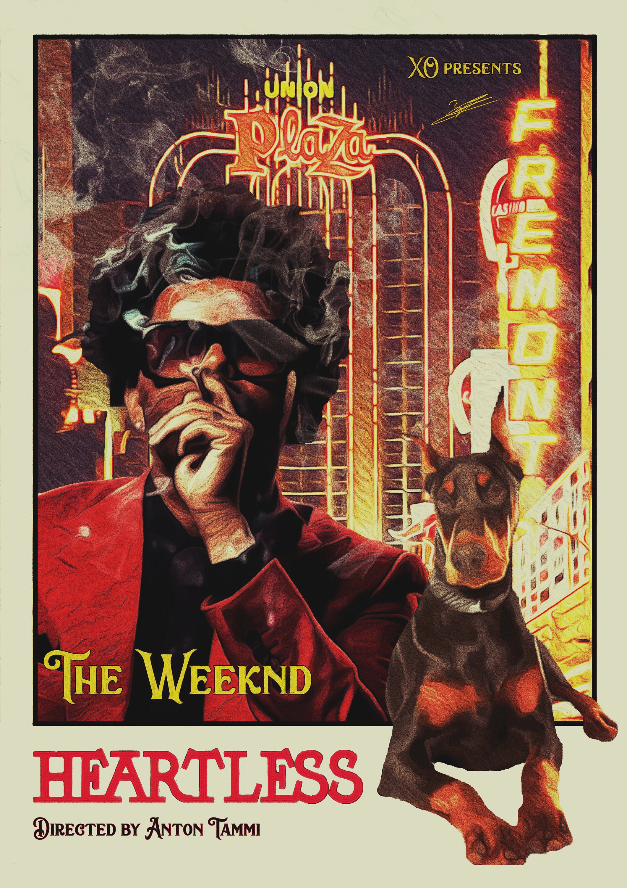 Vintage Heartless Poster the Weeknd Pop Kraft Paper Music Poster Home ...