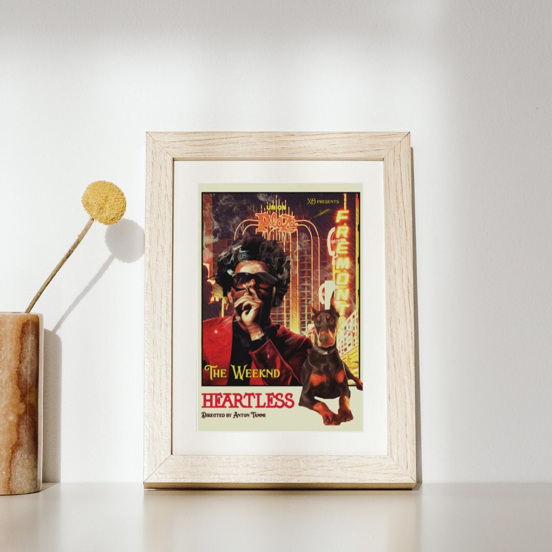 Vintage Heartless Poster the Weeknd Pop Kraft Paper Music Poster Home ...