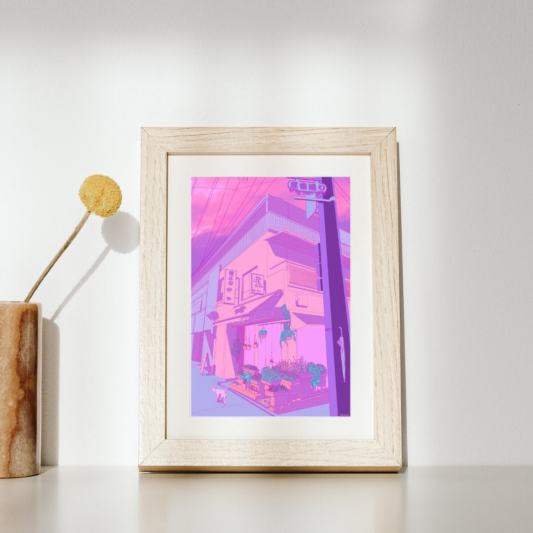 Neon Street Corner Posters Vaporwave Japanese Korean - Etsy