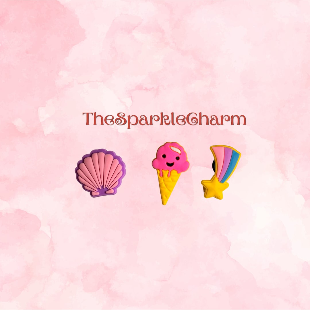 Beach Croc Charms, PVC Charms, Shoe Decor, Seashell Jibbitz, Icecream ...