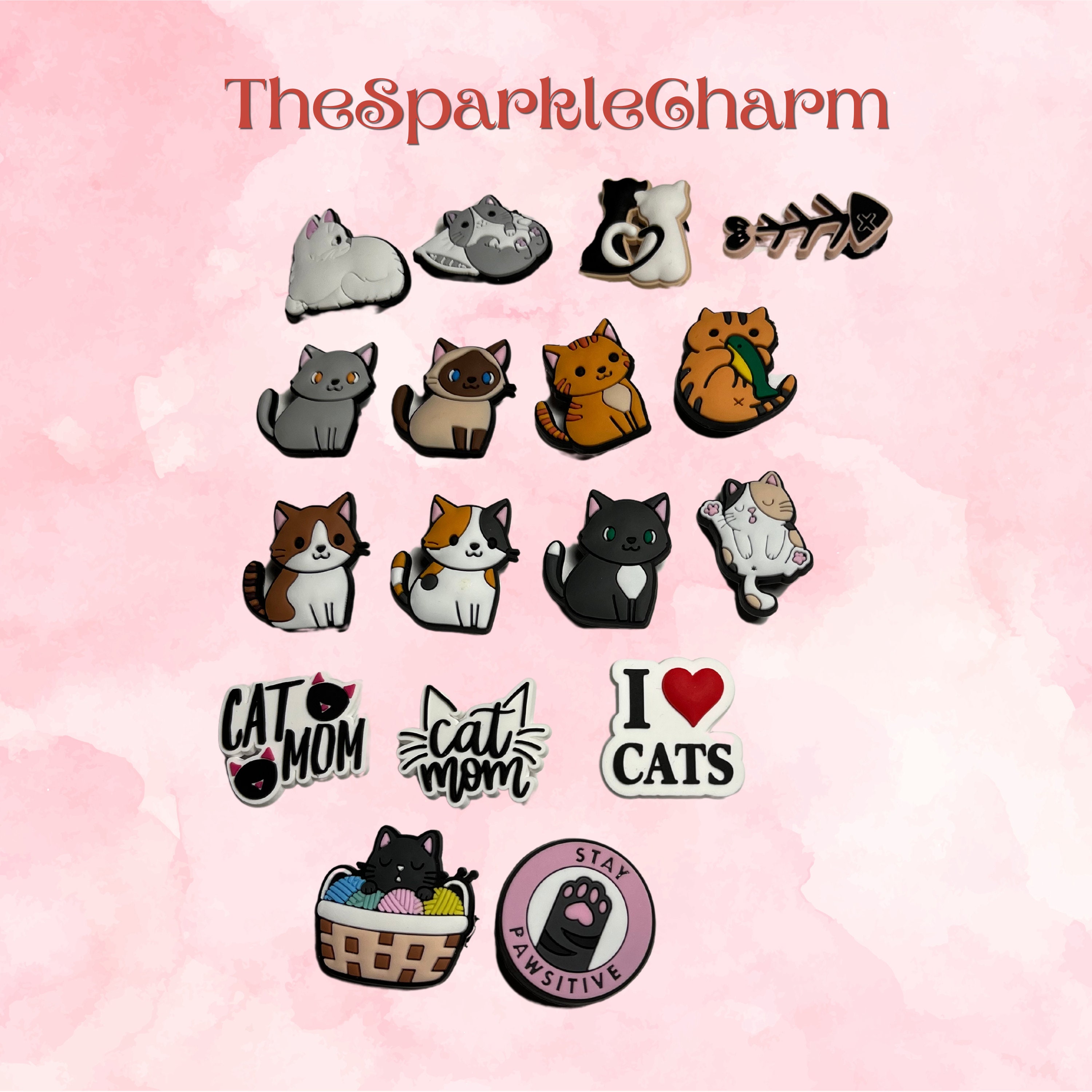 Cat Croc Charms, PVC Charms, Shoe Decor, Animal Jibbitz, Pet Charms ...