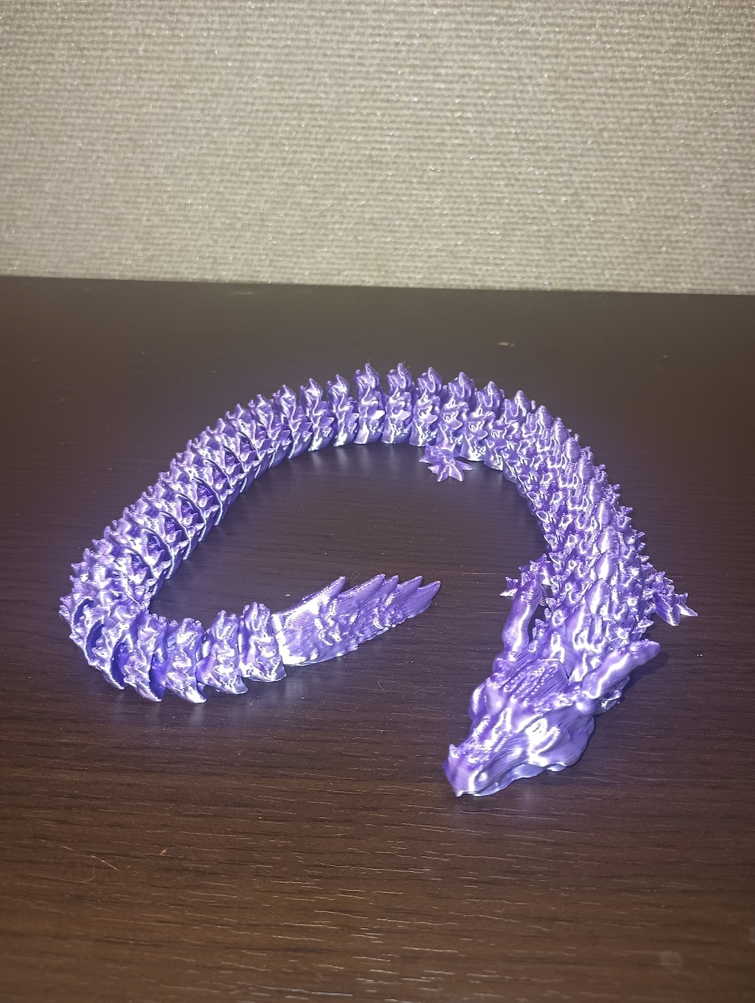 3D Printed Fully Articulate Dragon in Silk Purple on Sale - Etsy