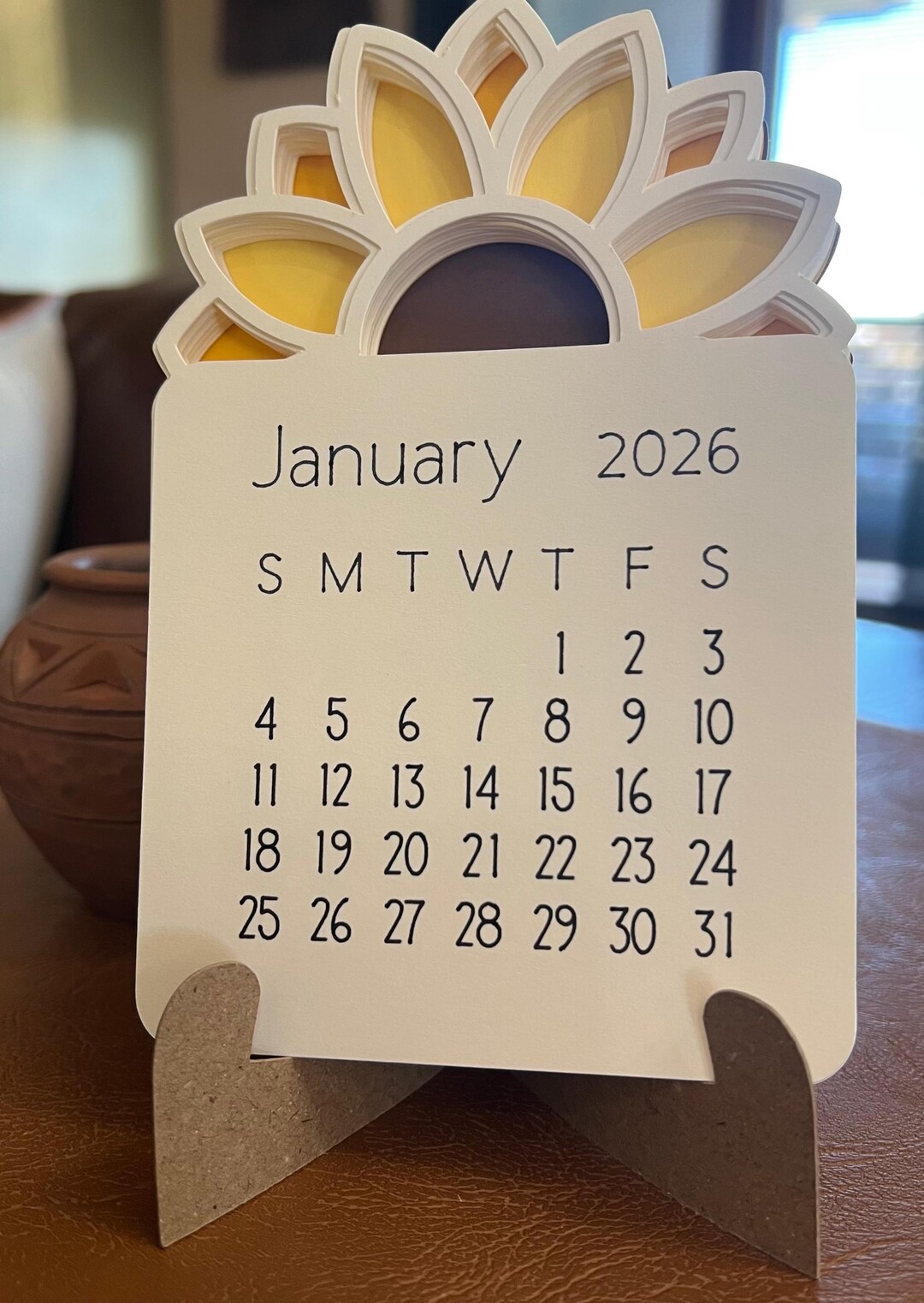 2026 Sunflower Calendar, Monthly - Etsy