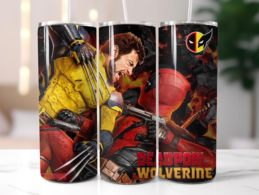 Deadpool & Wolverine Inspired Skinny Tumbler Cup - Etsy
