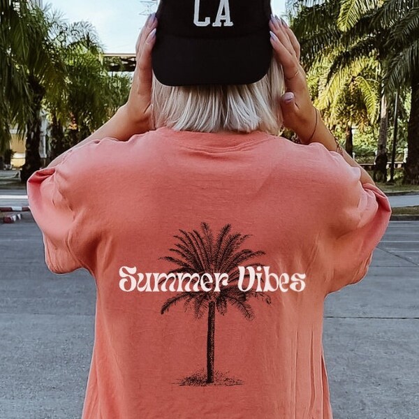 Summer Vibes Oversized Comfort Colors Top Sunkissed Beach Tees Hot ...