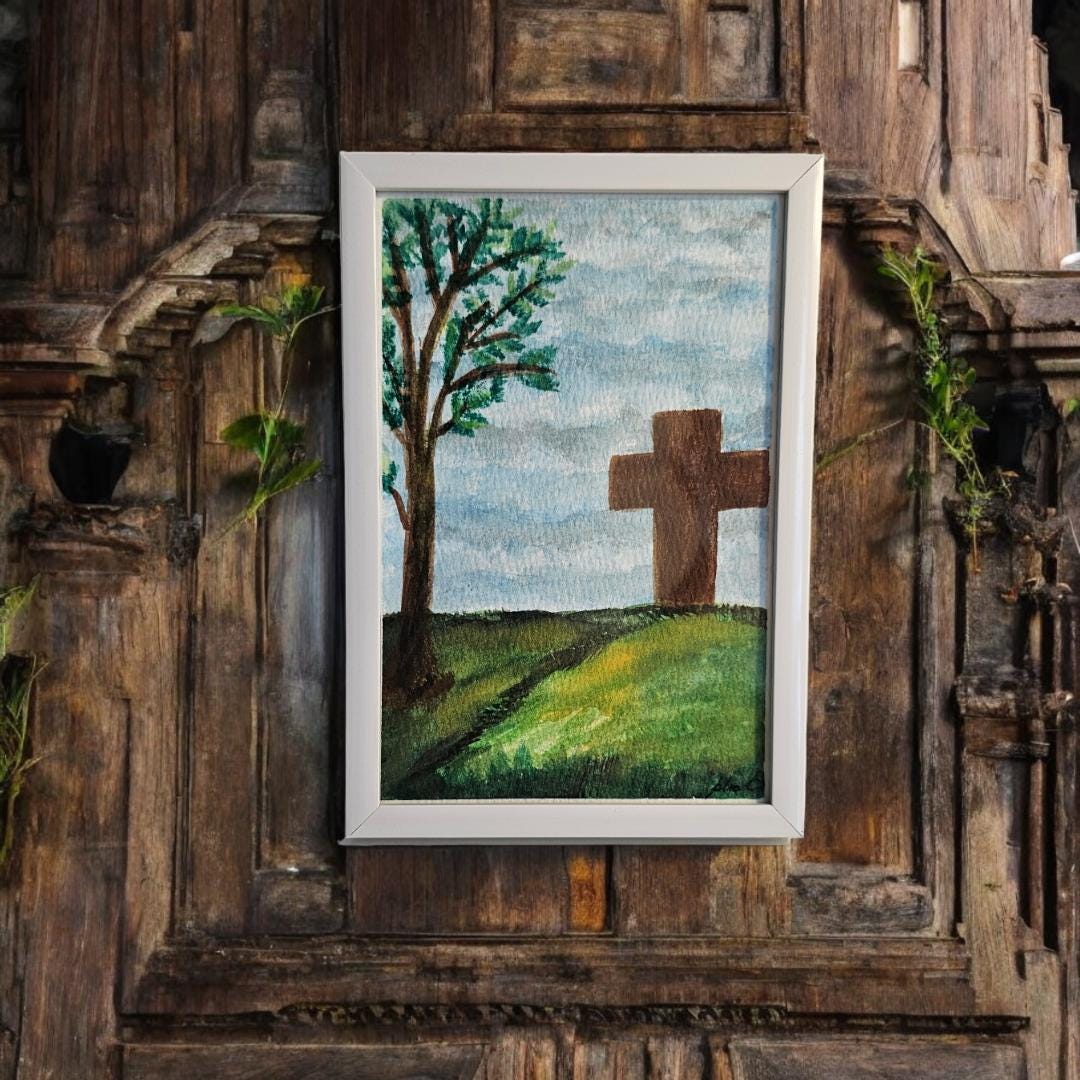 Pintura De Cruz - Etsy