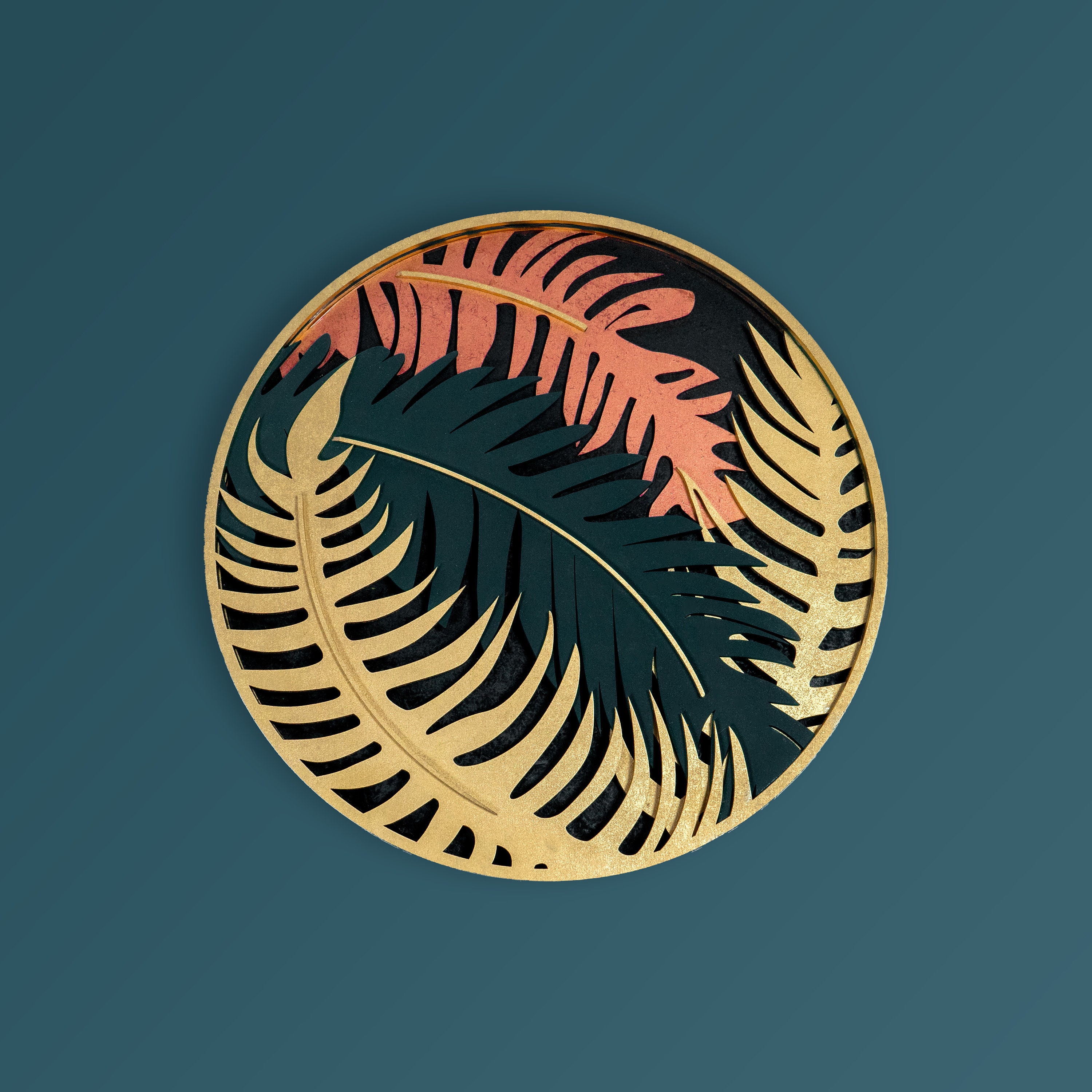 Artistic Laser-cut Wood Piece With Fern Leaves - Etsy