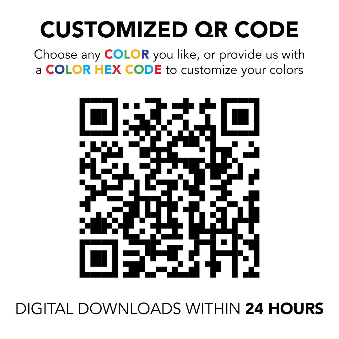 Custom QR Code | Png | Svg | Jpg | QR Small Businesses | Digital ...