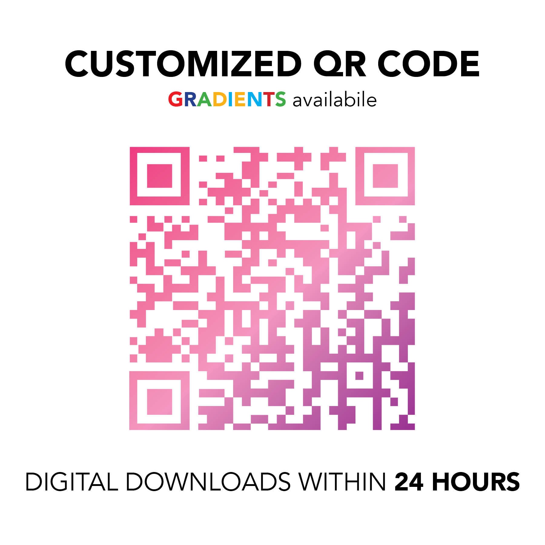 Custom QR Code | Png | Svg | Jpg | QR Small Businesses | Digital ...