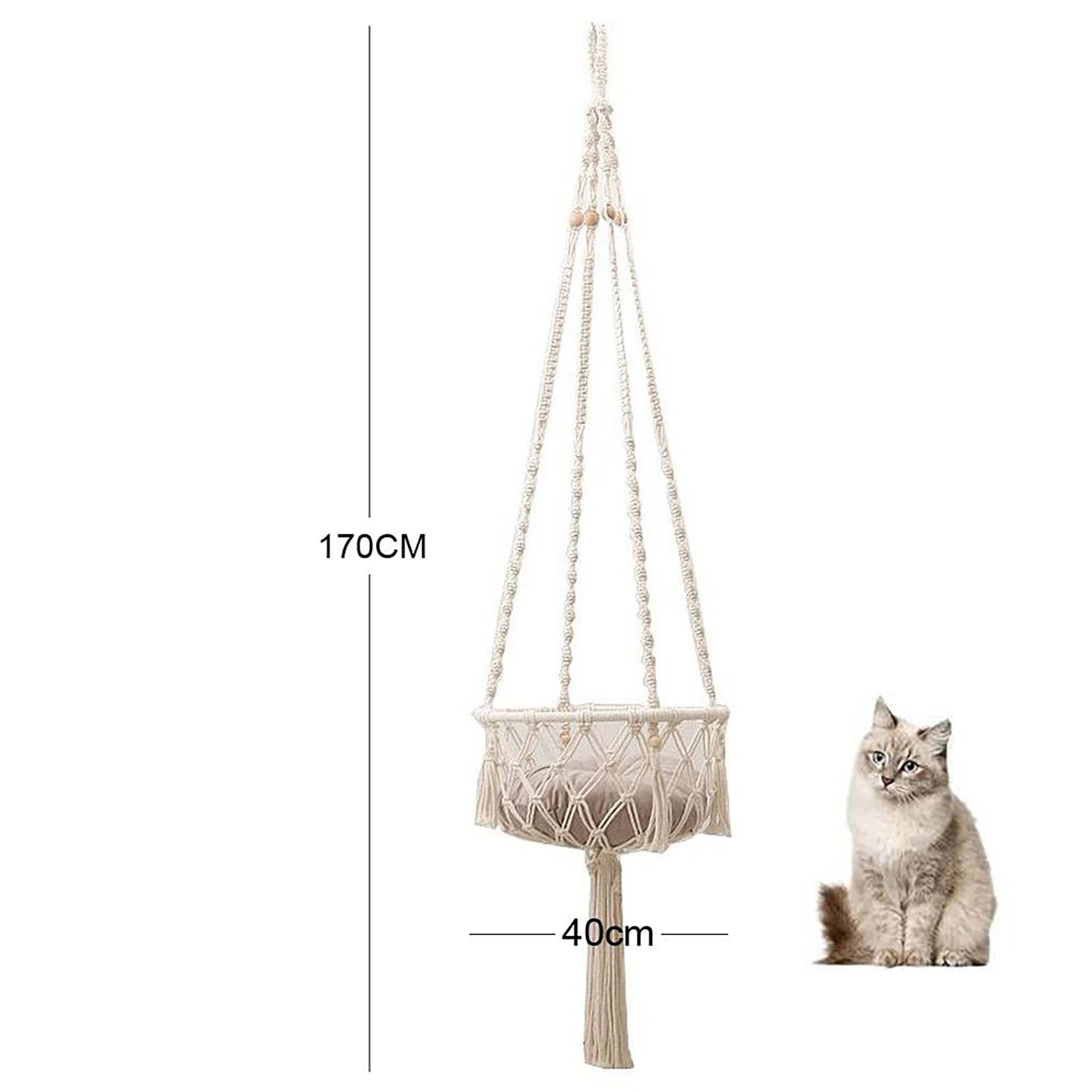 Macrame Cat Hammock Macrame Hanging Cat Bed BOHO Macrame Cat - Etsy