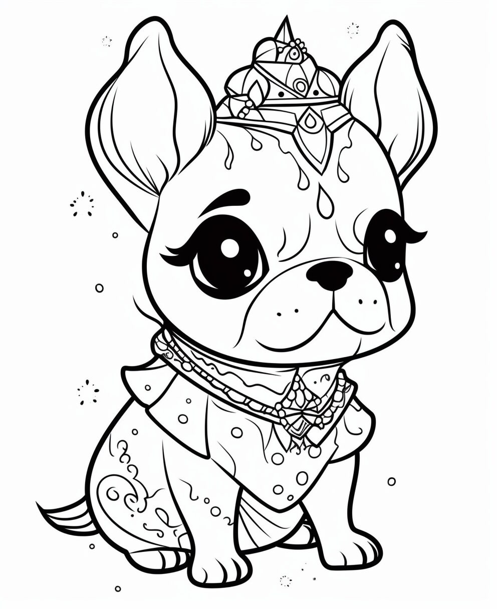 Frenchies Unleashed the Printable Adult Coloring Book Pages - Etsy