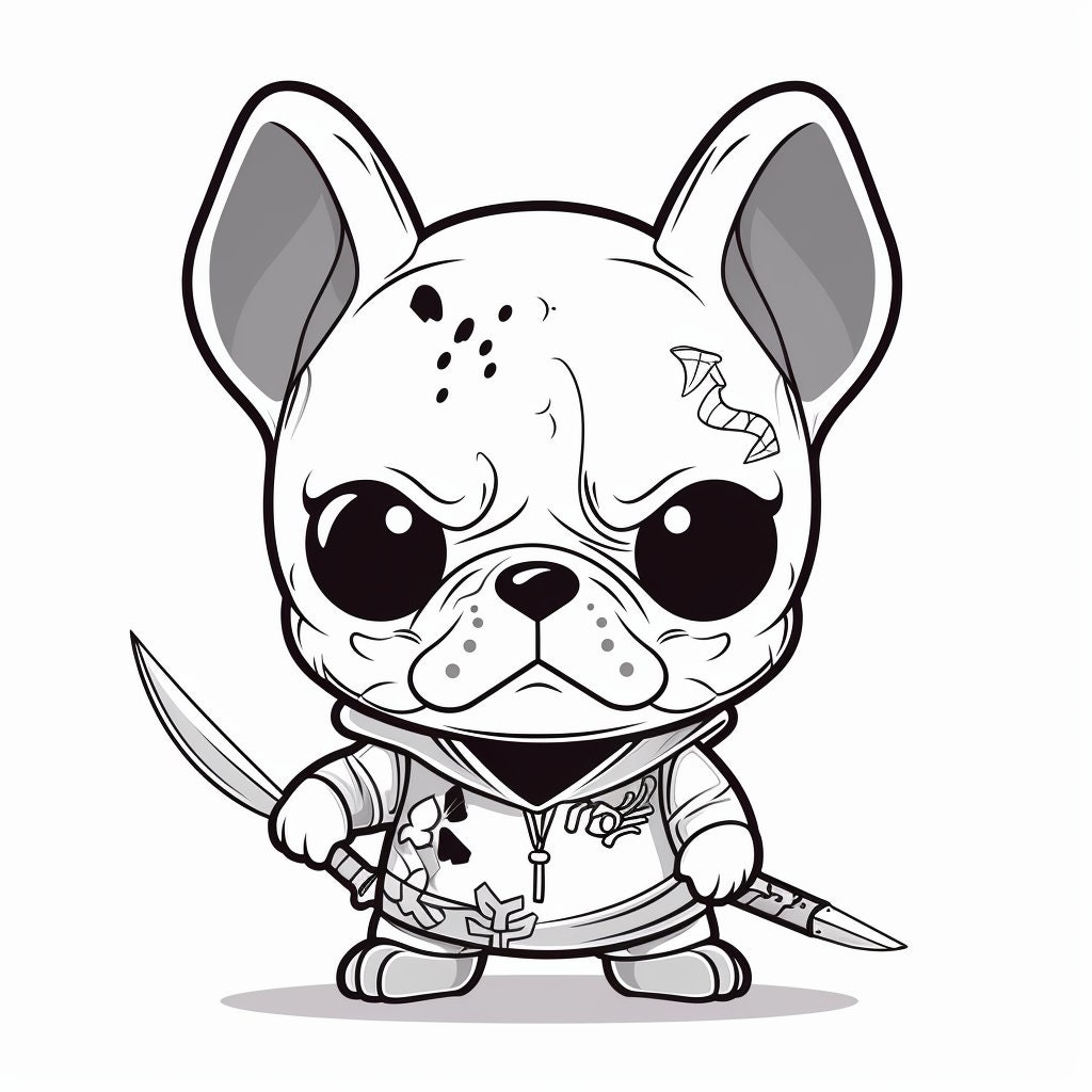 Frenchies Unleashed the Printable Adult Coloring Book Pages - Etsy