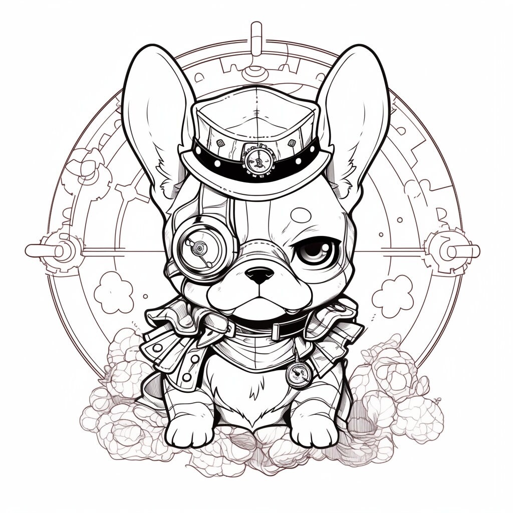 Frenchies Unleashed the Printable Adult Coloring Book Pages - Etsy