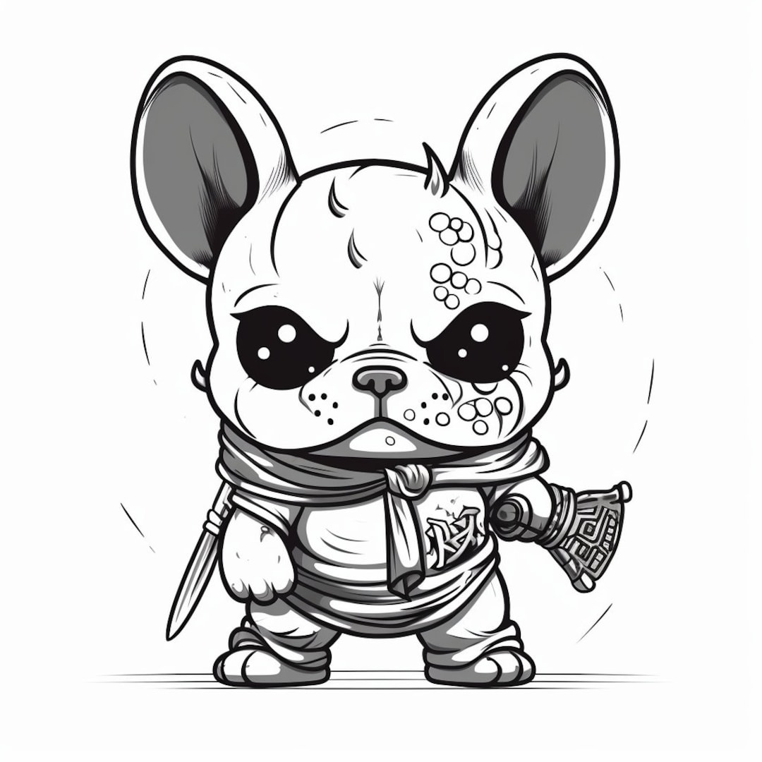 Frenchies Unleashed the Printable Adult Coloring Book Pages - Etsy