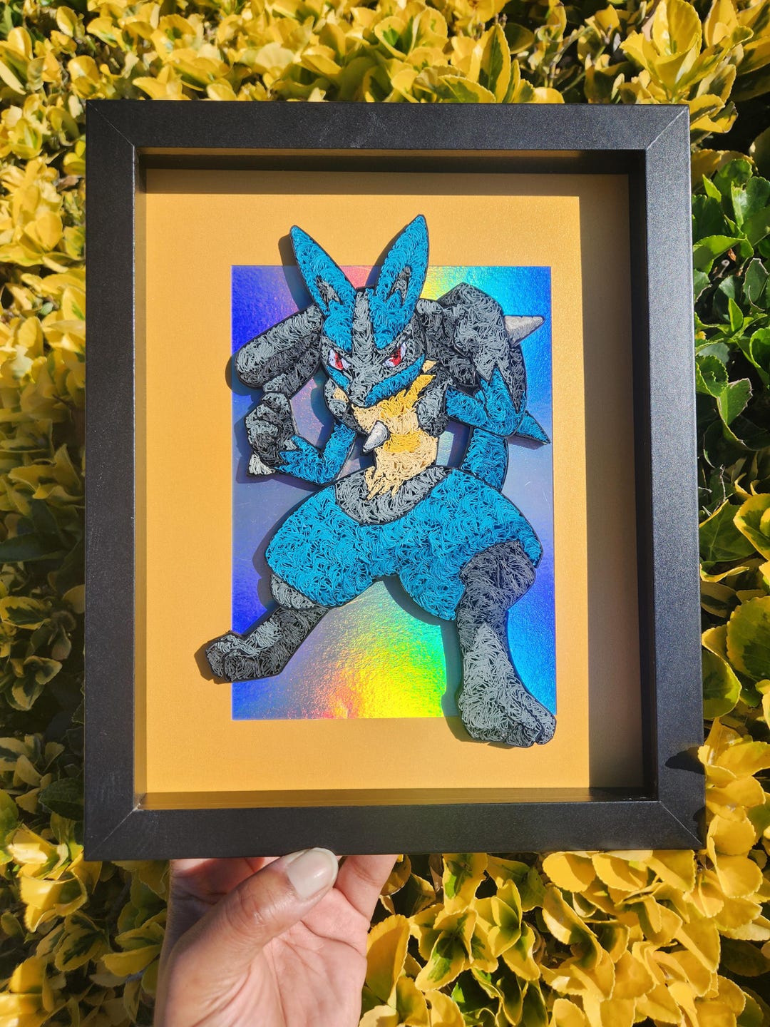 Quilled Various Paper Pokémon Card Inspired Framed and Matted Shadowbox ...