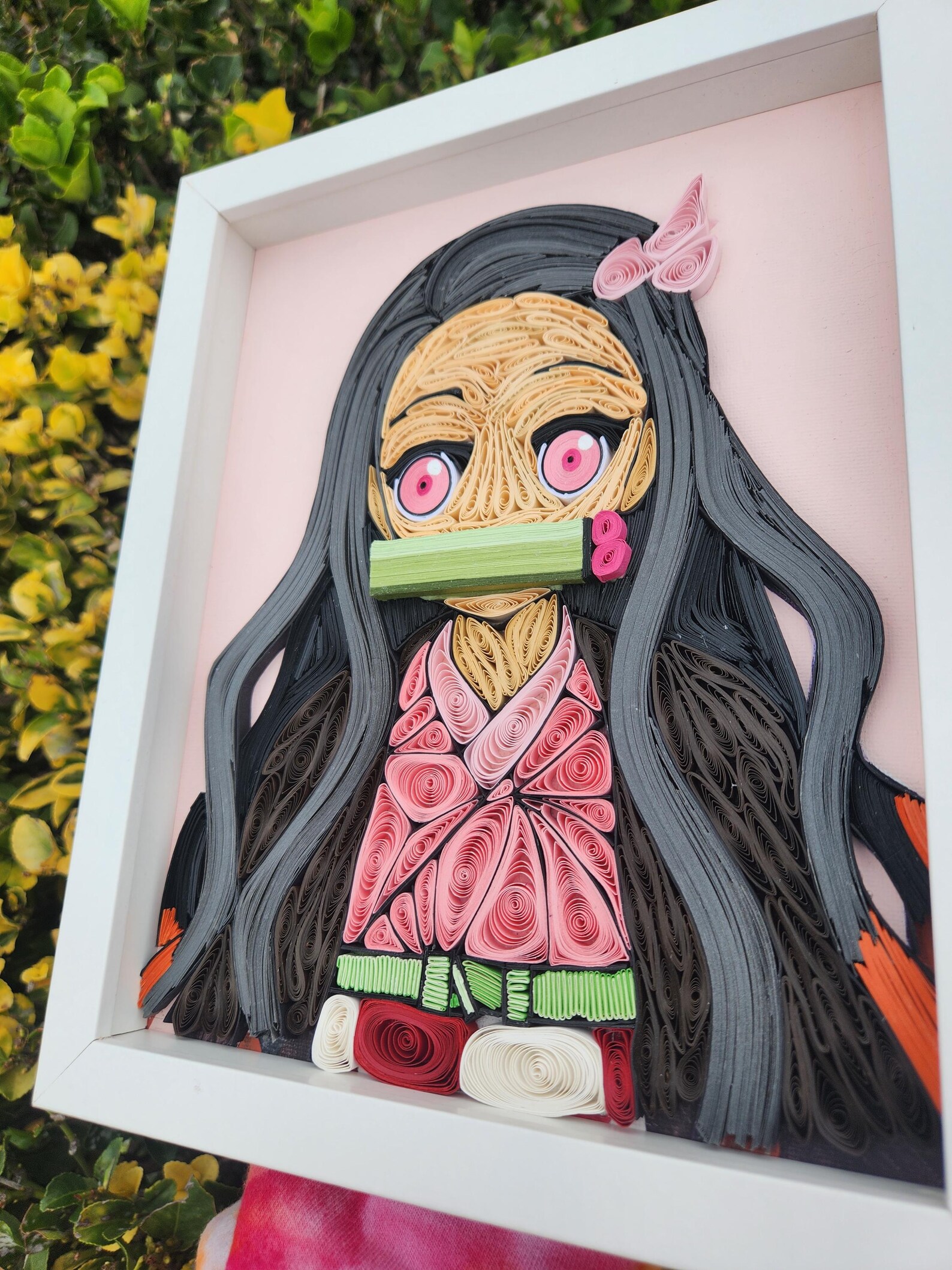Nezuko Dragon Slayer Inspired Quilling Art - 8x10 - Etsy