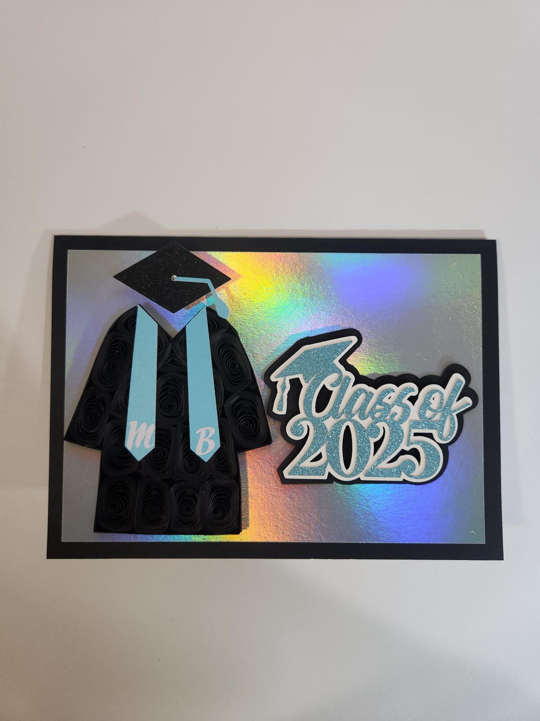 Personalized Custom Quilled Graduation Cap and Gown Handmade Card Class ...