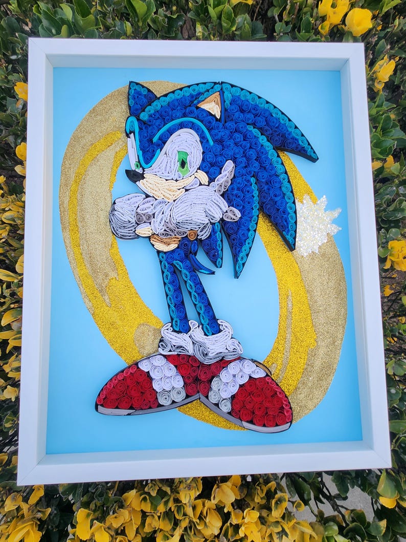 16x20 Sonic the Hedgehodlg Inspired Shadowbox - Etsy