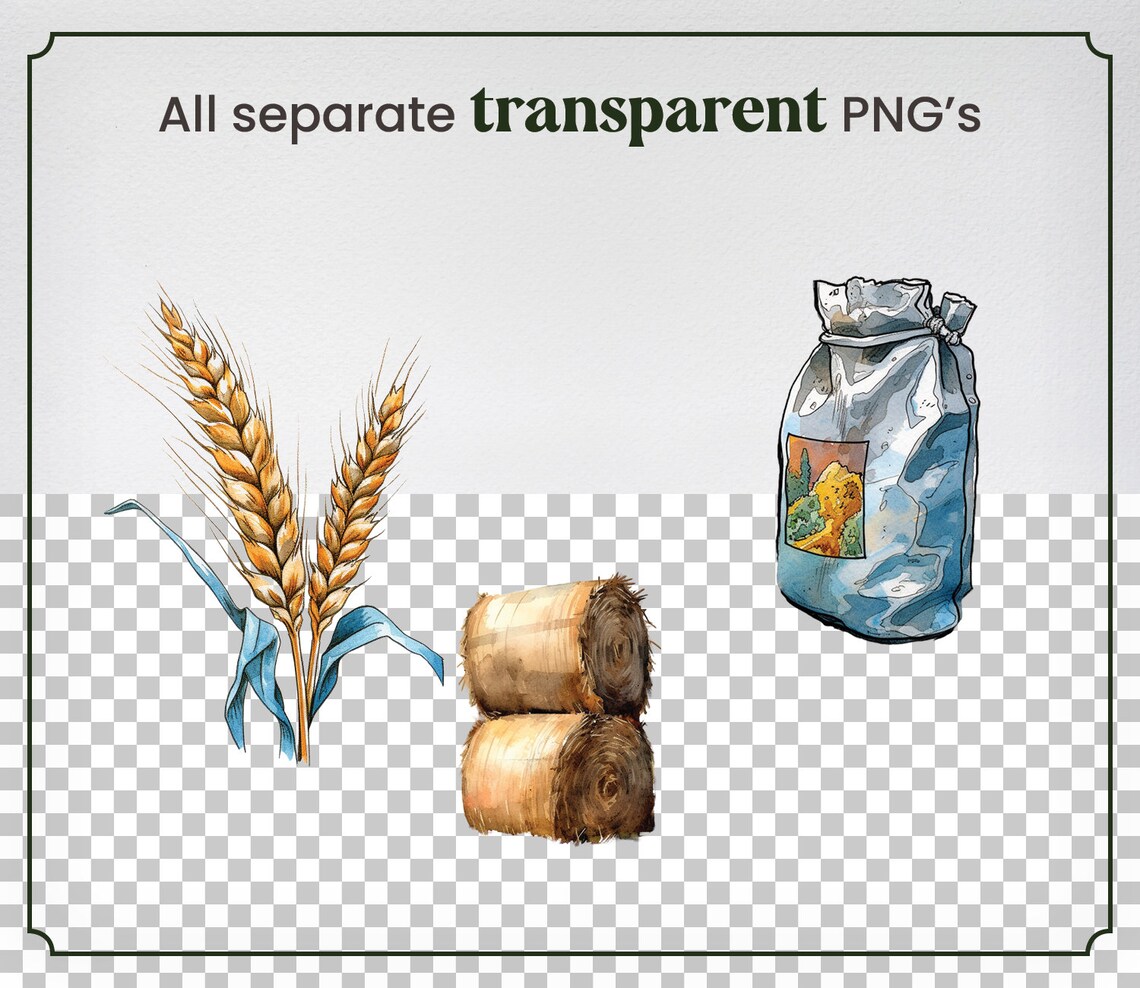 Watercolor Farming, 57 Agriculture Country Crops Tractor Clipart ...