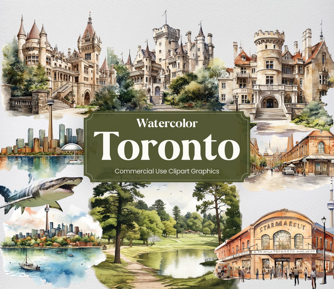 Watercolor Toronto, 27 Torontonian Landmarks, Travel Vacation Holiday ...