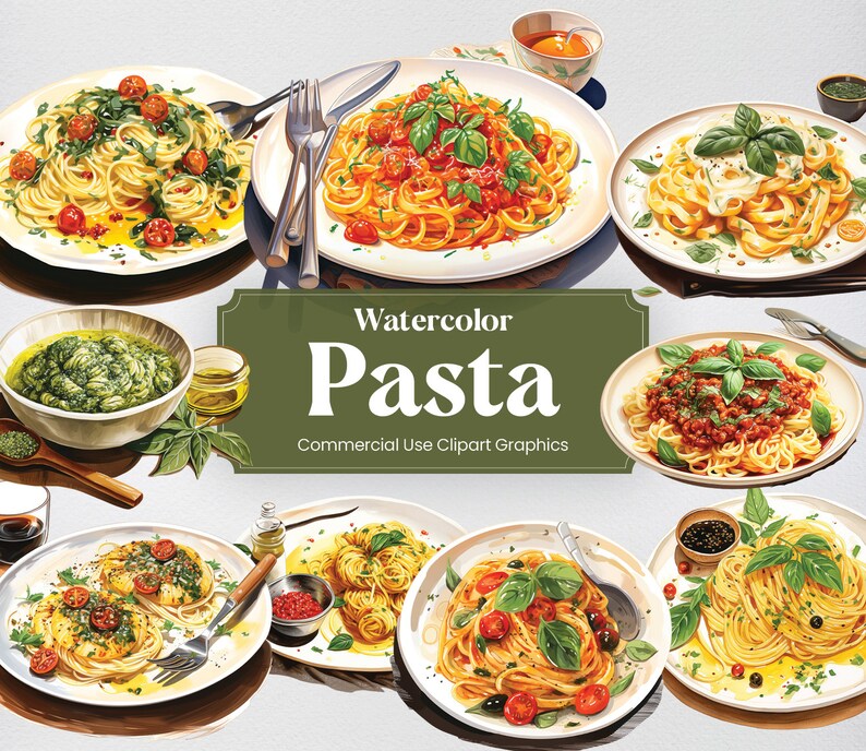 Watercolor Pasta, 28 Italian Cuisine, Food Culture Culinary Eating ...