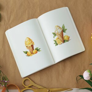 Watercolor Gelato, 55 Italian Cuisine, Food Culture Culinary Eating ...