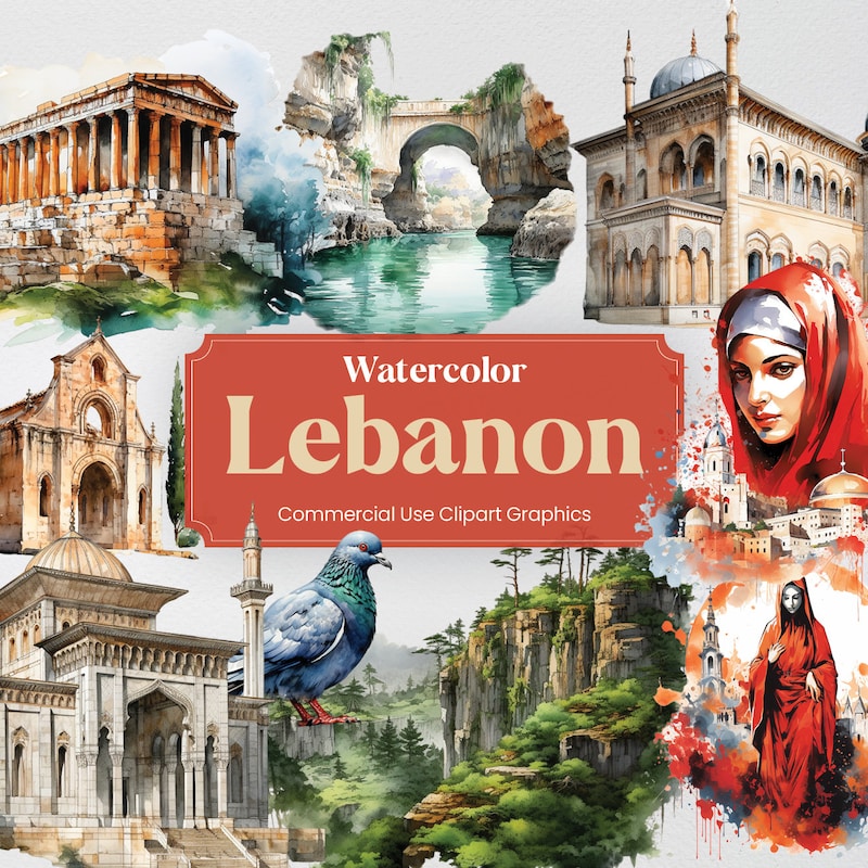 Lebanon Watercolour - Etsy